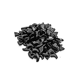 YMCCOOL 100pcs Cat Nail Caps Black Cat Claw Covers Kitten Nail Caps Pet Tips with Adhesives and Applicators Medium