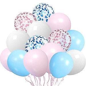 Rose Gold Confetti Latex Balloons - 60 Pack 12 inch Rose Gold Latex Birthday Balloons for Engagement, Wedding, Bridal Shower Party Decorations