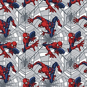 Springs Creative Marvel Avengers Spider-Man Web Crawler Premium Quality 100% Cotton Fabric by 1/2 of a Yard.