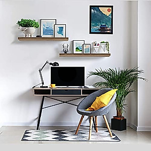 jmaisiu Floating Shelves, Set of 2 Wall Shelves with Invisible Brackets, 19.7Inch Natural Wooden Shelves for Wall Decor, Hanging Storage Shelves for Bedroom Kitchen Bathroom Living Room Decoration