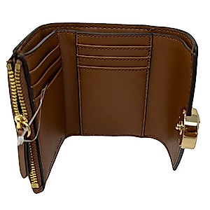 Michael Kors Carmen Women's Medium Bifold Wallet Flap Brown Signature Logo