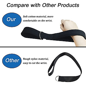 SYOOY 2 Pack Baby Stroller Safety Wrist Strap Adjustable Pram Wheelchair Hand Leash Black Retractable Adjustable Dog Leash Short Rope Safety Belt for Hilly City Street Walking