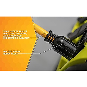 Coleman Cable 01934 3-Feet Generator Power Cord Adapter, 10/4 Splitter Y Adapter, L14-30P to (2) 10/3 Lighted 5-20R