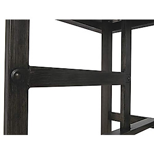 Signature Design by Ashley Kavara Modern Industrial Counter Height Dining Room Table, Medium Brown