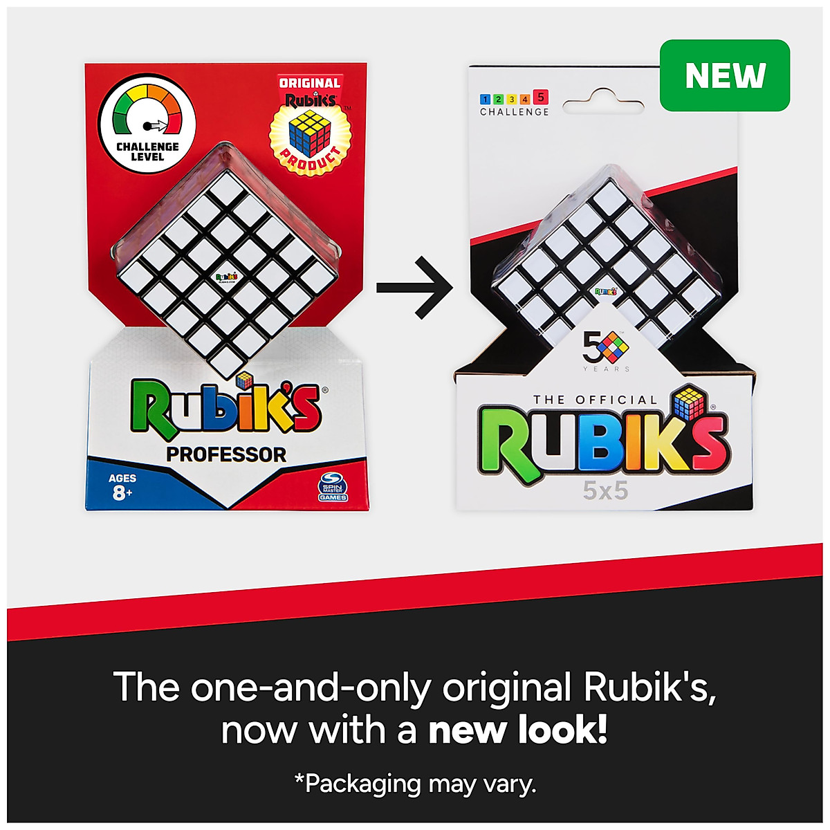 Rubik’s Cube, 5x5 Cube Color-Matching Puzzle Highly Complex Challenging Problem-Solving Brain Teaser Fidget Toy, for Adults & Kids Ages 8 and up