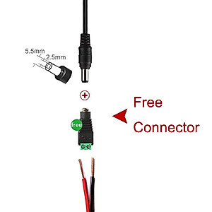 12V 5A Power Supply, COOLM AC to DC 12V 5A 60W Power Adapter Charger AC 100V - 240V Transformer 5.5x2.5mm DC Output Jack for 5050 3528 LED Strip Light LED Driver CCTV Security System