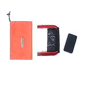 TRENTSNOOK Exquisite Camping Stool Folding Chair Outdoor Portable Stool Lightweight Camping Fishing Compact Seat (Color : Red)