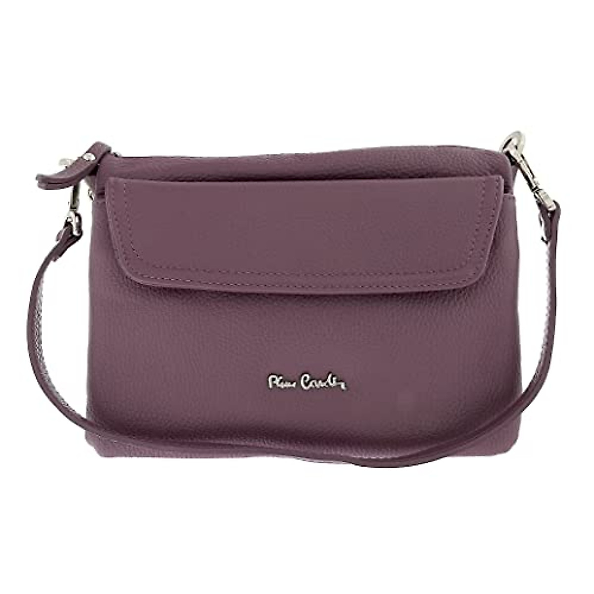 Pierre Cardin Lavender Leather Small Clutch Crossbody Bag for womens