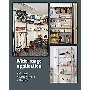 FDW 18x48x82 inch Wire Shelving Unit with Wheels Steel 6 Tier Heavy Duty Layer Rack Storage Metal Shelf Garage Organizer Wire Rack Shelving Adjustable Utility 2100 LBS Capacity,Chrome