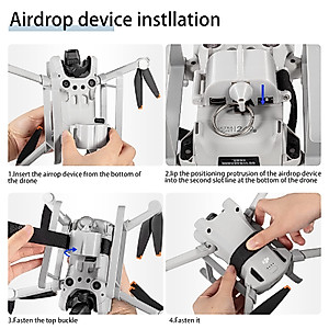 Drone Airdrop System Universally Release Device Payload Clip Airdropper Fish with Bait Ring Thrower for DJI mavic mini3/mini2 /Air2/Air2S/Mavic 3/Mavic 2 /spark Accessories (Drone Airdrop System)