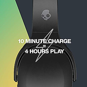 Skullcandy Crusher Evo Over-Ear Wireless Headphones with Sensory Bass, 40 Hr Battery, Microphone, Works with iPhone Android and Bluetooth Devices - True Black