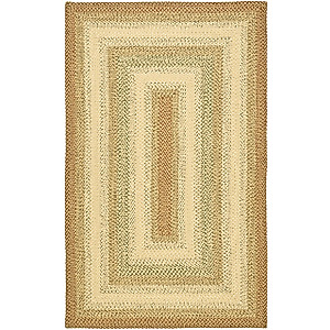 SAFAVIEH Braided Collection 4' x 6' Rust / Multi BRD303A Handmade Country Cottage Reversible Area Rug