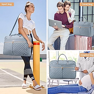 LOVEVOOK Travel Duffle Bag, Weekender Bag for Women with Toiletry Bag Shoe Bag, Carry on Overnight Bag with Laptop Compartment, Gym Duffel Bag with Wet Pocket, Hospital Bag for Labor and Delivery