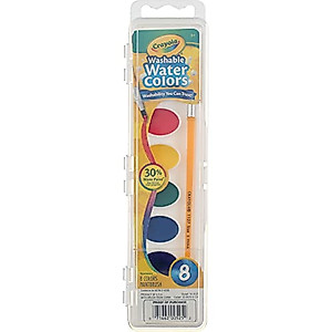Crayola Washable Watercolor Paints, 8 Primary Colors (Pack of 4)