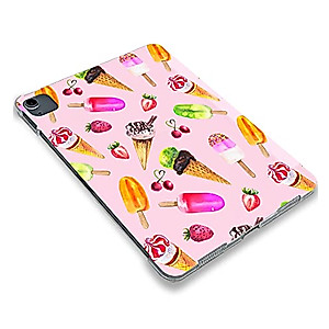 Cute Ice Cream Sweet case Compatible with iPad Mini Air Pro 7.9 8.3 9.7 10.2 10.9 11 12.9 inch Pattern Cover New 2022 2021 Trifold Stand 3 4 5 6 7 8 9 Generation 396 (9.7" 5/6 gen)
