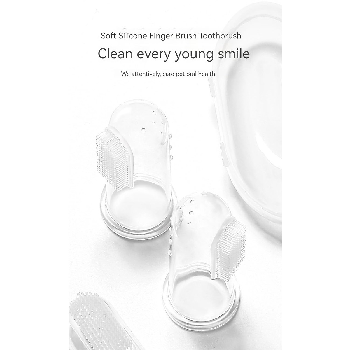 TailGurus 6 Units Pack Pet Finger Toothbrush for Dogs & Cats, Extra Soft Silicone Bristles Professional Dog Toothbrush & Cat Toothbrush, Easy Teeth Cleaning for Dog Dental Hygiene