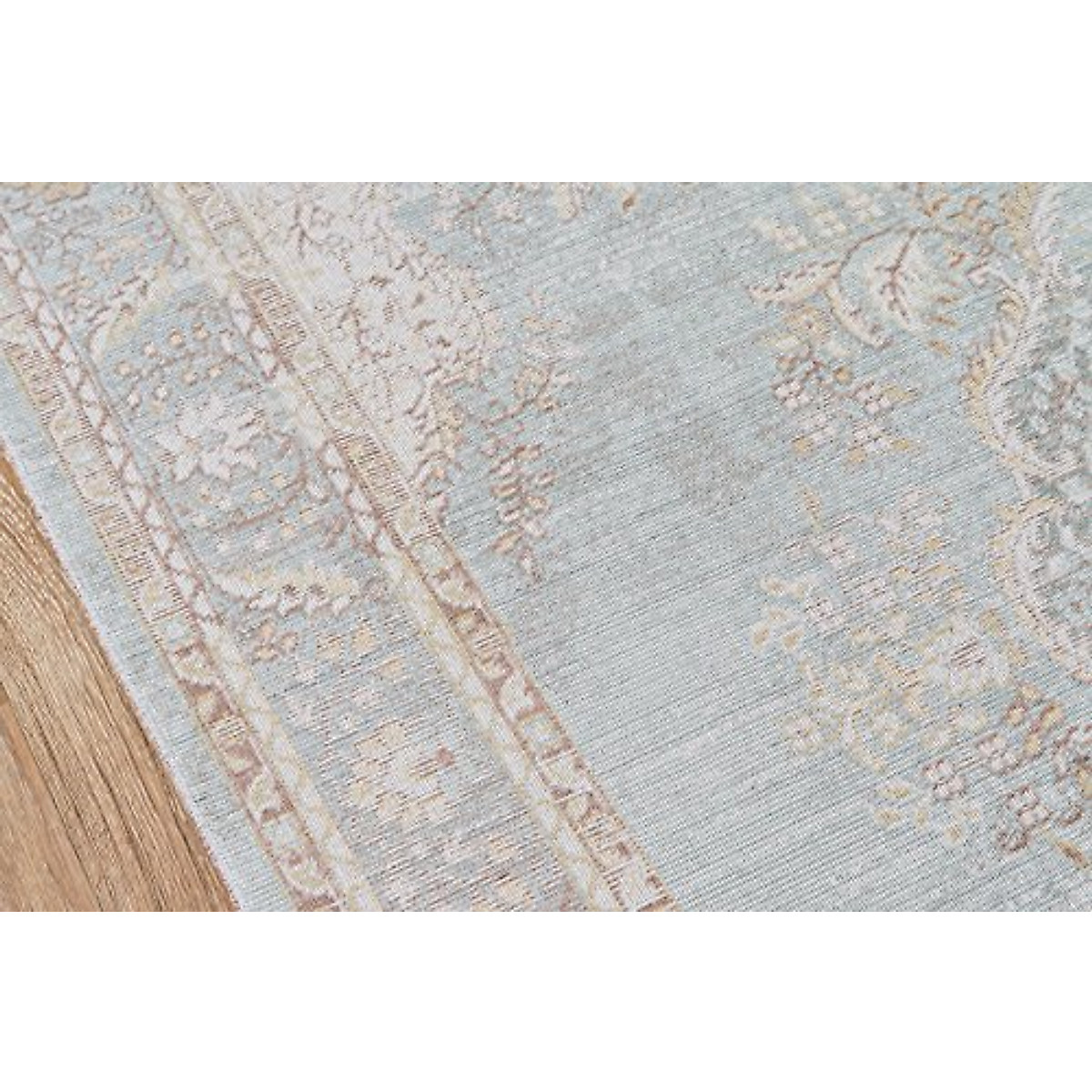 Momeni Rugs Isabella Traditional Medallion Flat Weave Area Rug, 7'10" X 10'6", Blue