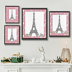 Lakiniss 5x7 Picture Frame, Picture Frames for Wall Eco Friendly Wood 5x7 Frame Durability Black Frames Poster Frames Gallery Photo Frame Picture Frames 5x7 (Flora Exploration Prints)