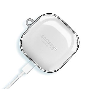 CaseHome Custom Name Case Compatible with Samsung Galaxy Buds Live(2020 Release)Buds Pro(2021 Release) Case Cover,Personalized Crystal TPU Clear Cover (Clear)