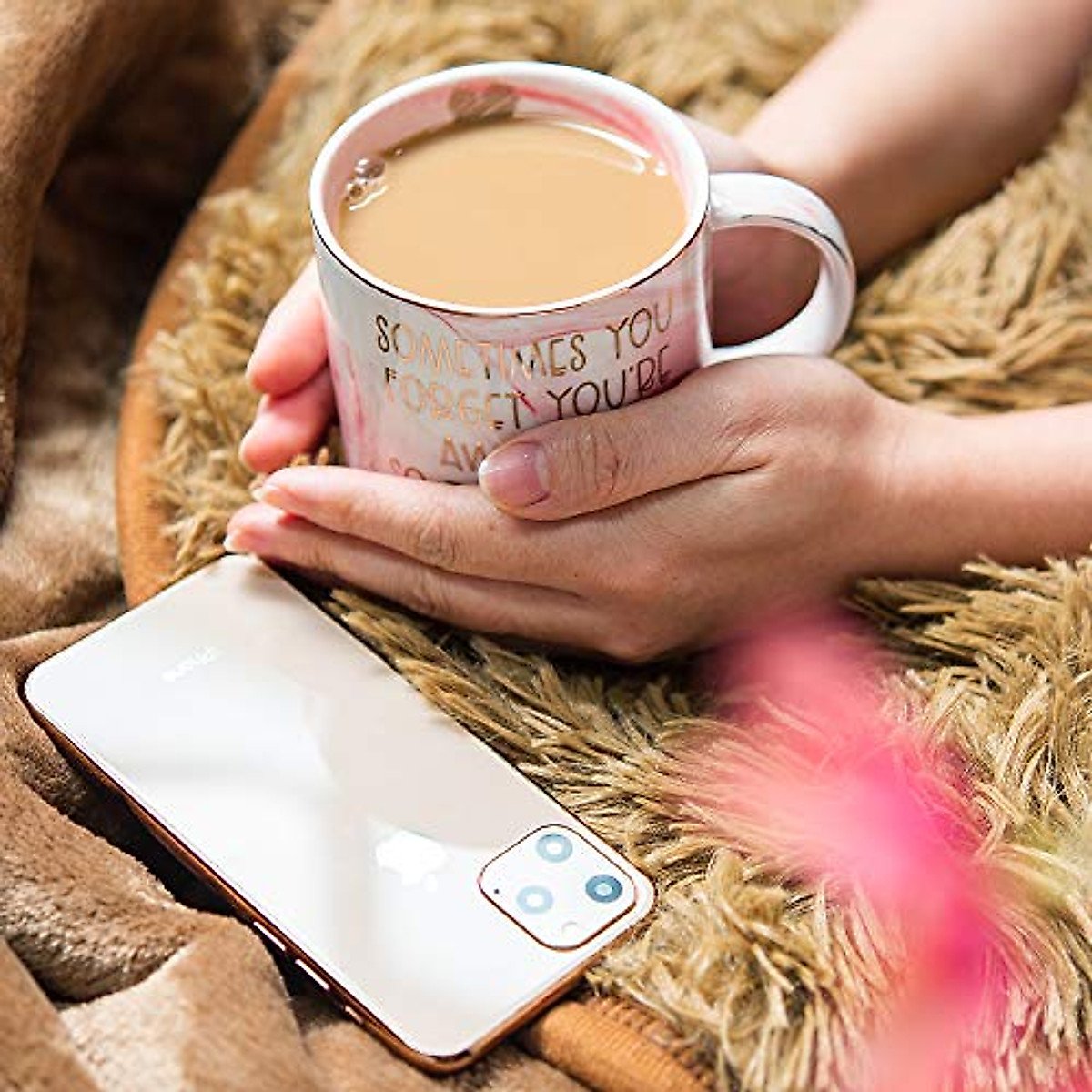 Thank You Gifts for Women - Funny Gifts Ideas for Friends, Coworkers, Boss, Employee, Mom, Mentor - Inspirational, Thoughtful, Birthday, Friendship, Graduation Presents for Her - Ceramic Coffee Cup