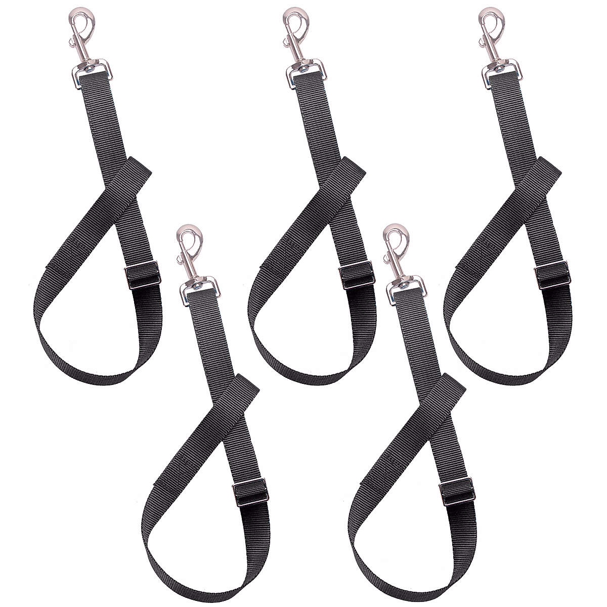 Loaged Adjustable Nylon Bucket Strap （5 Pack）- for Hay Nets, Water Buckets, Hanging Strap,Horse Outdoor Feeders,Heavy Duty Horse Water Feed, 30"