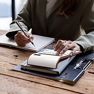 Rose Gold Calculator, UPIHO Rose Gold Office Supplies and Accessories, 10 Digits Solar Battery Basic Office Calculator, Dual Power Desktop Calculator with Large LCD Display, Pink Office Supplies