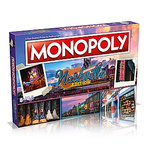 MONOPOLY Board game - Nashville Edition: 2-6 Players Family Board Games for Kids and Adults, Board Games for kids 8 and up, for Kids and Adults, Ideal for Game Night