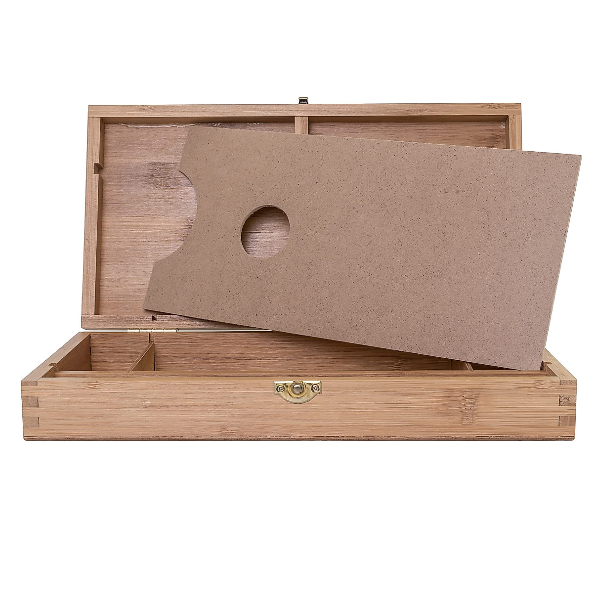 Pacific Arc Salado Tool Box for Art Supplies, 12.5 Inch x 6.5 Inch x 2.25 Inch, 4 Fixed Compartments