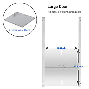 JVR Chicken Coop Door Automatic Smart 2.4 GHz WIFI Opener with Safety Mechanism, Work With Alexa & Google Assistant, Rainproof Sunrise/Sunset Timer Controller Actuator Motor APP/Remote (Smart Version)