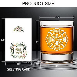 AGMdesign, Double sided Good Day Bad Day Don't Even Ask Fire Department Firefighter Whiskey Glasses, Whiskey Lovers Gifts for Him, Fire Department, Firefighters