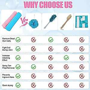 2 Pcs African Net Sponge, African Exfoliating Clean Bath Sponge, Bath Bath Towels,Nylon Net,Wash Cloths,Back Scrubber for Shower, Suitable for Daily use (Lake Blue Pink)