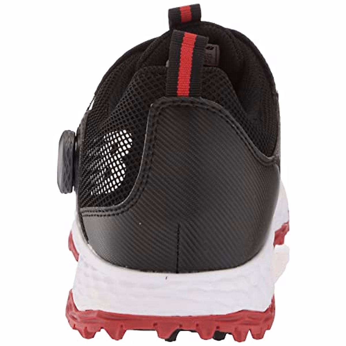New Balance Men's Fresh Foam PaceSL BOA Golf Shoe, Black/Red, 12