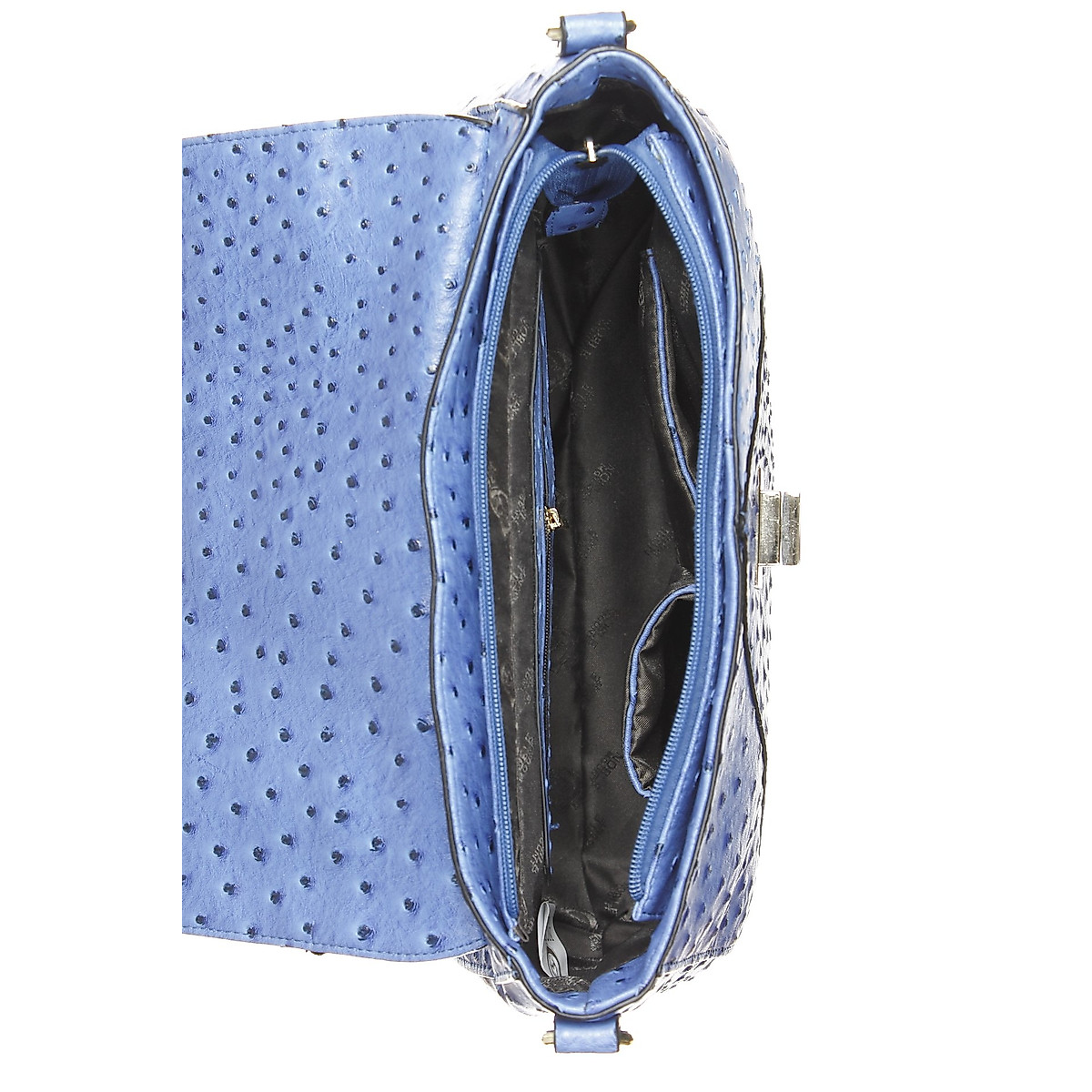 Noble Mount Ostrich Finish Envelope Satchel/Handbag - Black