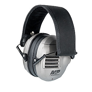 Smith & Wesson M&P Alpha Electronic 23 NRR Hearing Protection with Sound Amplification and Adjustable Earmuffs for Shooting, Hunting and Range