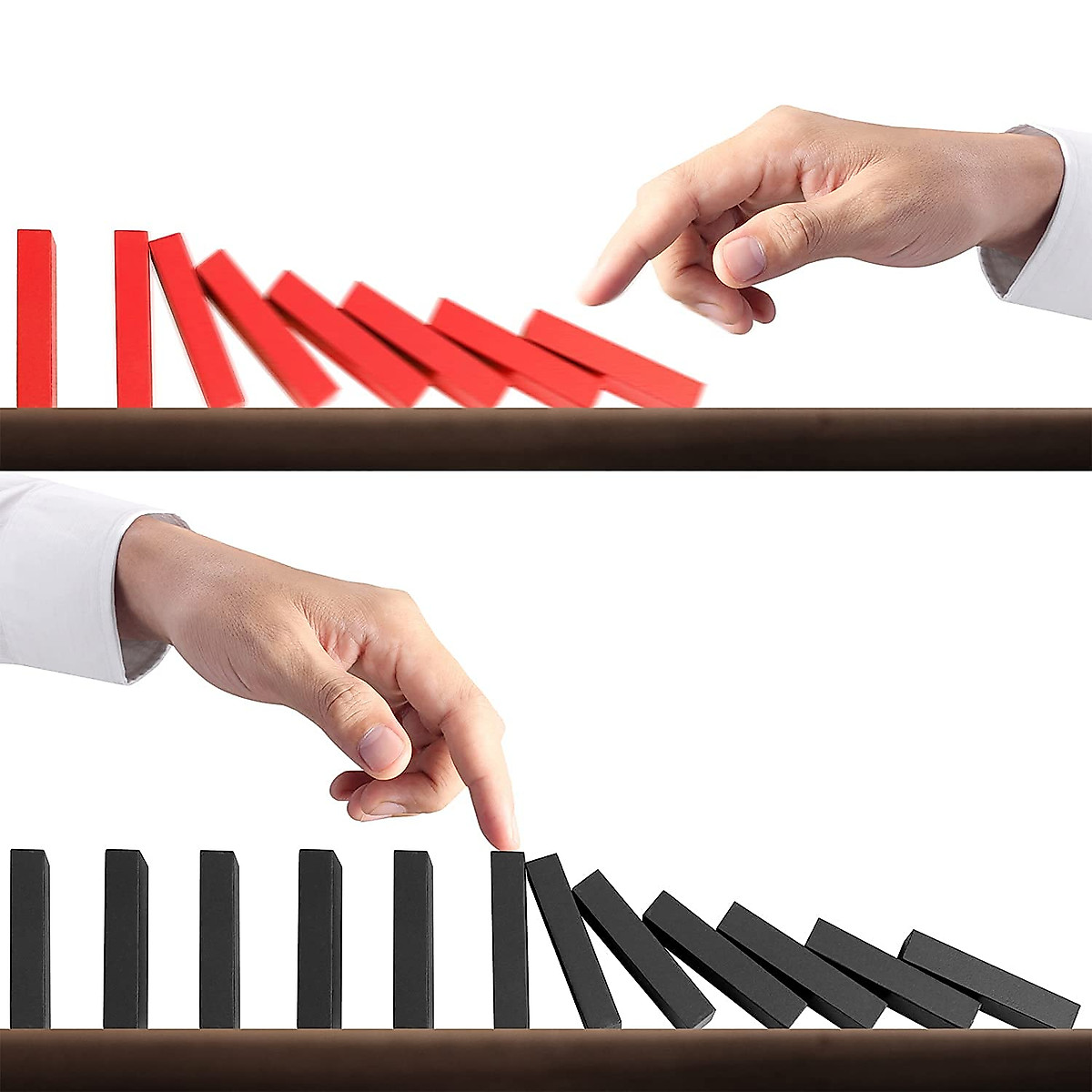 120pcs Bulk Dominoes, Wooden Domino Blocks, for Kids Birthday Kids Racing Toy Game, Building and Stacking Toys.