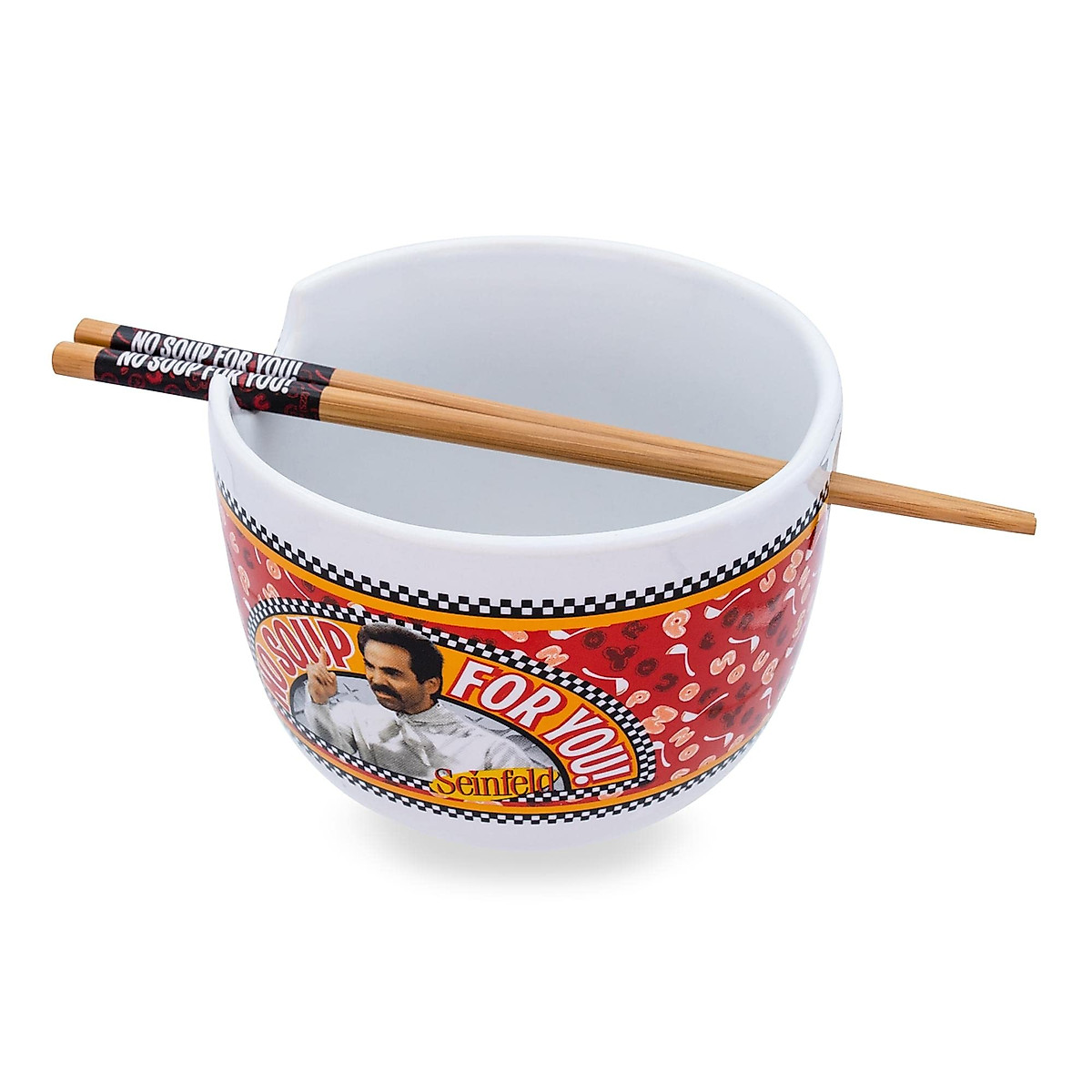 Toynk Seinfeld No Soup For You 20-Ounce Ramen Bowl and Chopstick Set