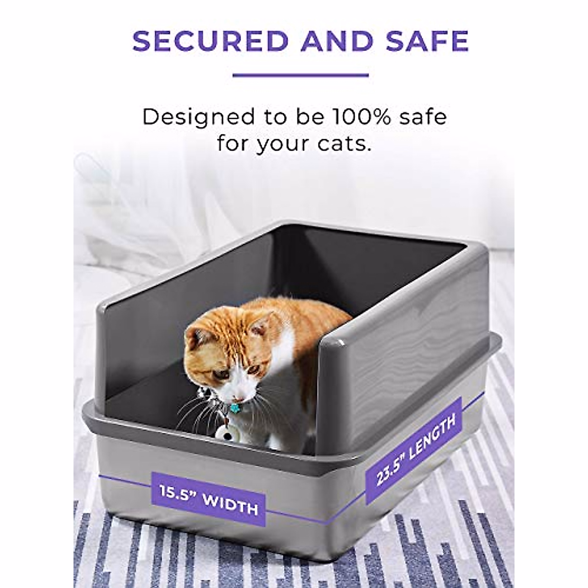 iPrimio Scoop Monster Cat Litter Scooper with Soft Foam Handle - Easy Cleaning Litterbox - Modern Scooper Holder -Works with All Metal and Plastic Scoopers