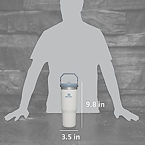 Stanley IceFlow Stainless Steel Tumbler with Straw - Vacuum Insulated Water Bottle for Home, Office or Car - Reusable Cup with Straw Leakproof Flip - Cold for 12 Hours or Iced for 2 Days (Fog)