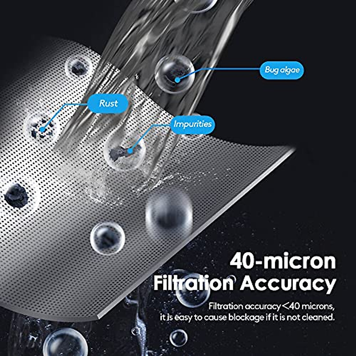 Besdor Swater 1 Spin Down Sediment Filter For Well Water, Reusable Whole House Pre-Filter System, 40 Micron, 316L Stainless Steel Mesh, Solid Lead-Free Brass, 1” MNPT + 3/4” FNPT + 3/4" MNPT