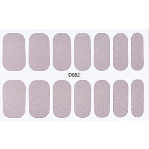 112 Pieces Thin Semi-Cured Gel Nail Strips Solid Full Wrap Nail Polish Strips Sticker Gradient Glitter Self Adhesive DIY Art Decals Strips for Women Girls DIY Craft Decoration Tips（8 Sheets）.