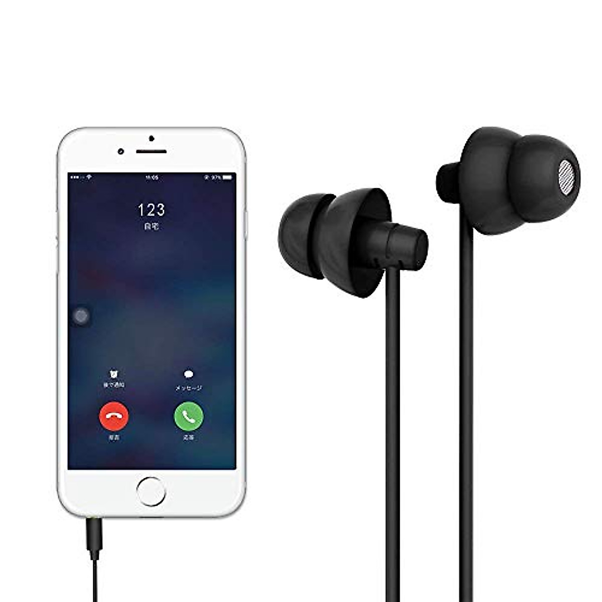 MAXROCK Sleep Earbuds, Ultra-Soft Comfortable Noise Isolating Earplugs Workout Headphones in-Ear Earphones w/Mic & Volume Control - Perfect for Side Sleeper Air Travel, Meditation & Insomnia