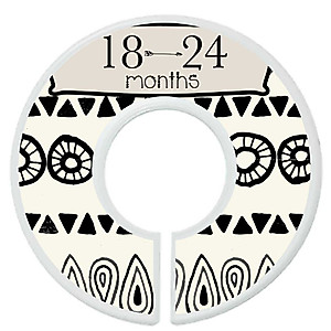 Mumsy Goose Nursery Closet Dividers Closet Organizers Baby Clothes Dividers Monochrome Boho