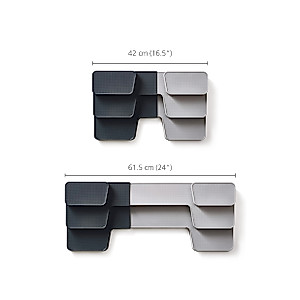 Joseph Joseph CupboardStore Expandable 3 Tier Shelf Organizer for Cabinet, Gray