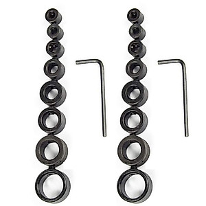 8PCS Drill Depth Stop Collars Limit Ring,1/8,3/16,1/4,5/16,3/8,7/16,1/2,5/8 Drill Depth Stop Collars Ring Dowel Shaft Chuck, Hex Wrench Woodworking for Drill Bits Consistent Drilling