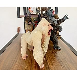 Higherbros Gorilla King Kong Toys Action Figure Rampage Gorilla Fight Mode Gorilla Ape Solid Wild Animal Figurines for Role Playing Story Telling Toy