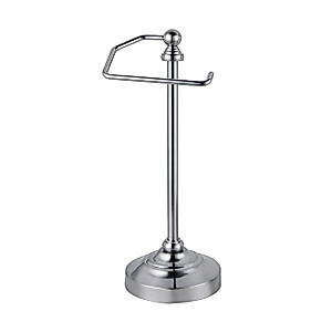 SunnyPoint Deluxe Free Standing Heavy Weighted Countertop Fingertip Towel Holder Stand (Satin Nickle)