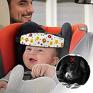 Packs of 2 Toddler Car Seat Neck Relief and Head Support, Pillow Support Head Band Easy Installation On Most Convertible Seats and Safety to Babies and Kids(Bear)
