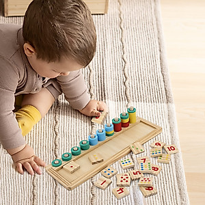 Boxiki kids Wooden Number Blocks. Educational Toy to Boost Kids Intelligence - Montessori, Kindergarten & Preschool Top Choice for Age 3+ Years