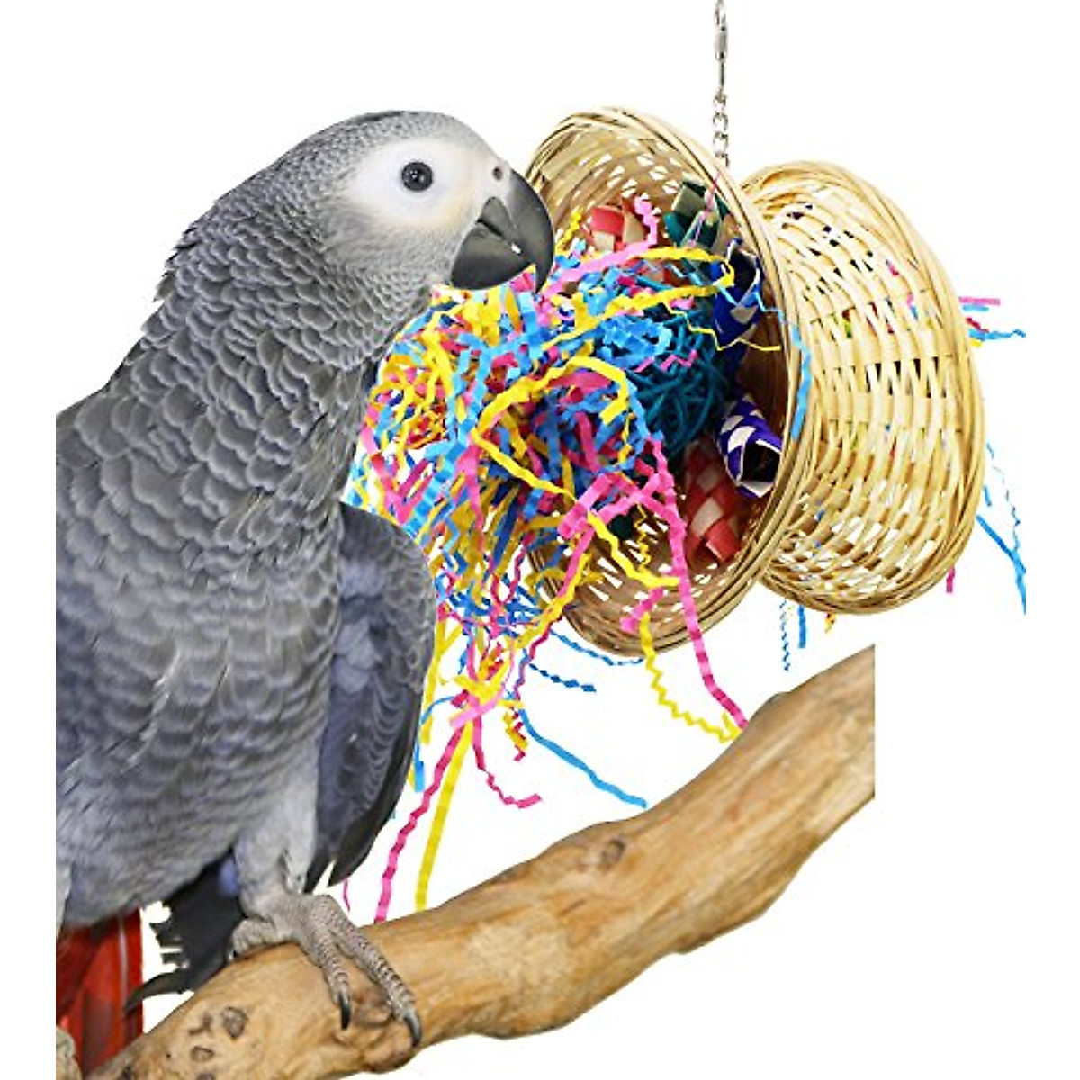 Bonka Bird Toys 1870 Foraging Butterfly Bird Toy Cages Birds Parrot Natural Conure Cockatiel. Quality Product Hand Made in The USA.