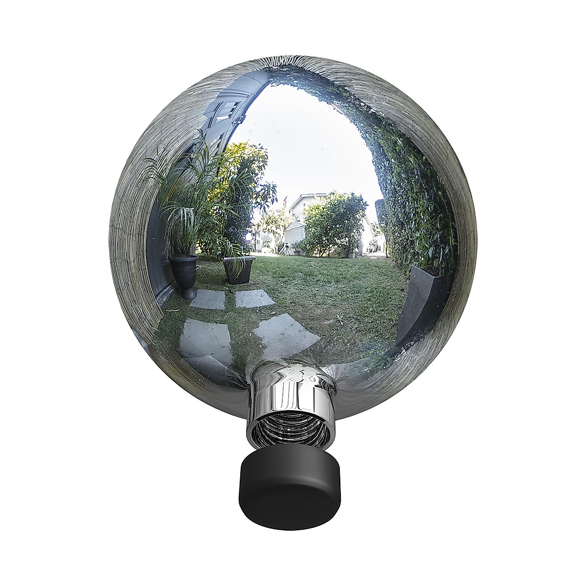 Alpine Corporation GLB292SL Gazing Globe, 10" L x 10" W x 12" H, Silver